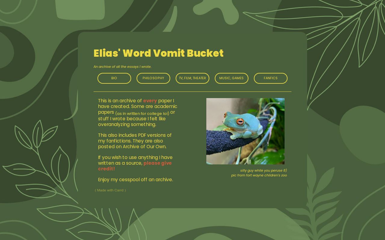 The Word Vomit Bucket